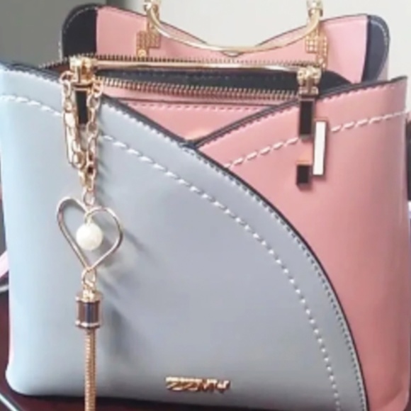ZZMY | Bags | Color Block Crossbody Bag Trendy Metal Tassel Decor ...